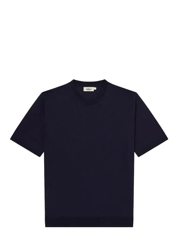 Altea Cecil Lyocell And Cotton-blend Jersey T-shirt - Blue