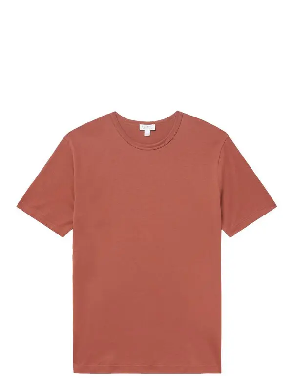 Sunspel Slim-fit Supima Cotton-jersey T-shirt - Red