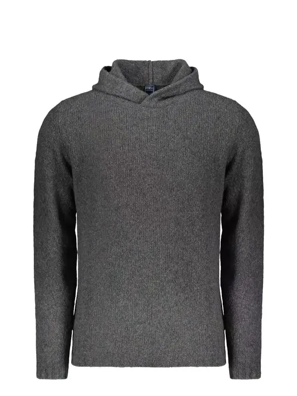 Fedeli Long-sleeve Hooded Sweater - Grey