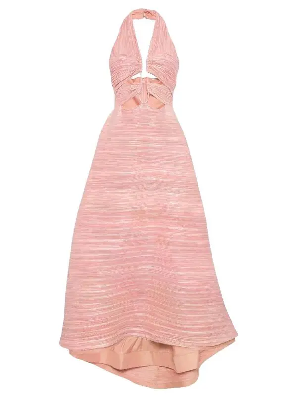 Cult Gaia Cutout Halterneck A-line Dress - Pink
