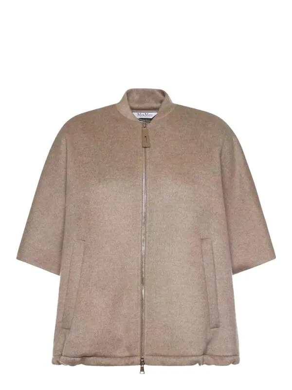 Max Mara Zip-up Cashmere Jacket - Neutrals