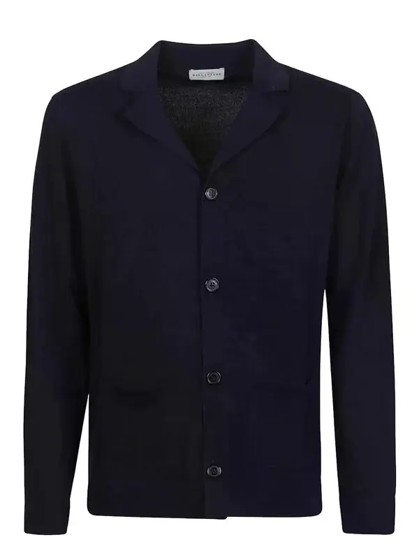 BALLANTYNE Buttoned Patch-pocket Cardigan - Blue