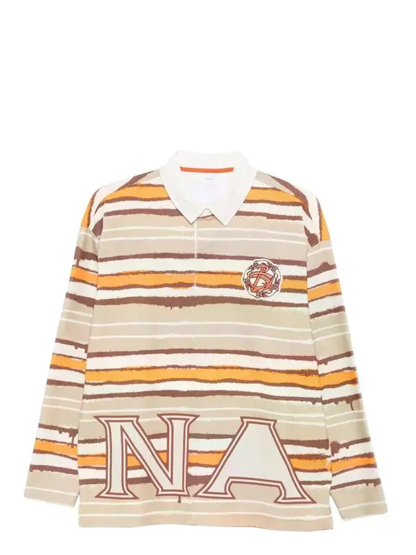 NAPAPIJRI Striped Logo Polo Shirt - Neutrals