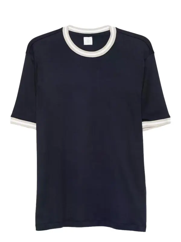 Eleventy Trim Short Sleeves T-shirt - Blue