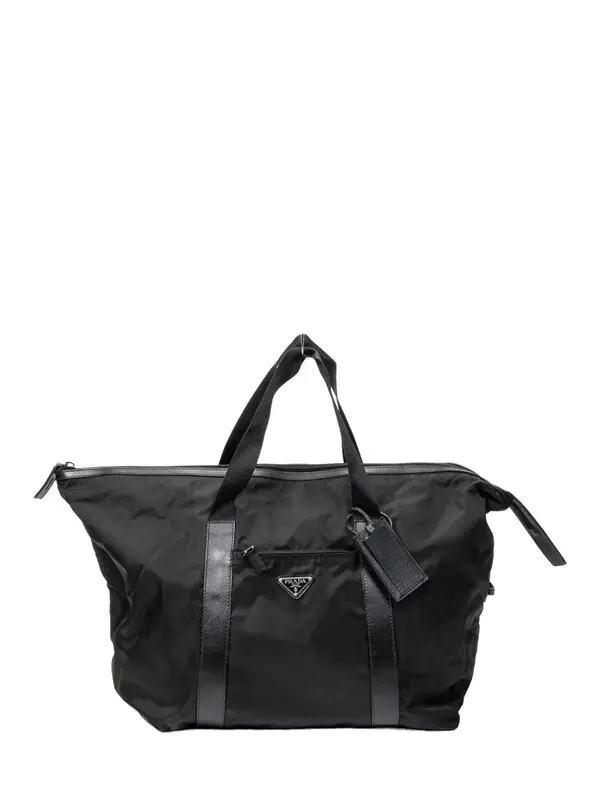 Prada Weekender Zip Tote Bag - Black