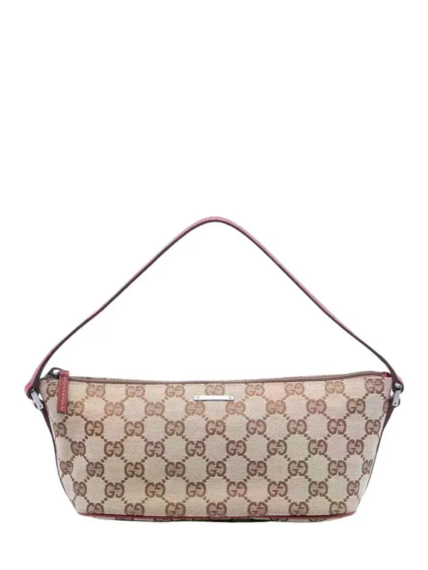 Gucci Gg Canvas Boat Shoulder Bag - Brown