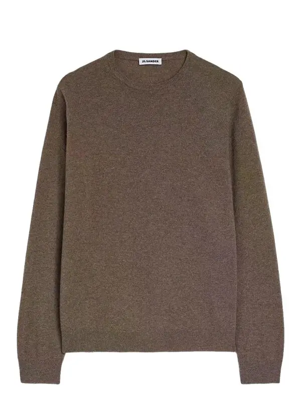 JIL SANDER Crew-neck Long Sleeve Sweater - Brown