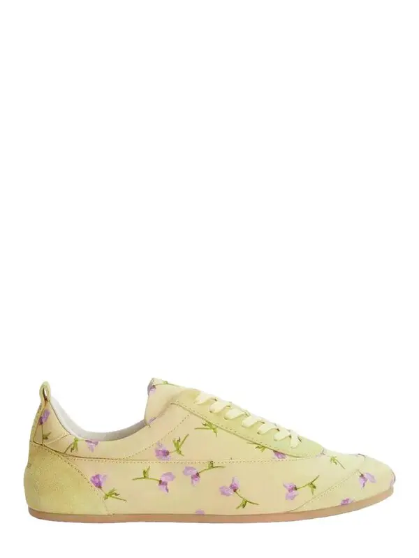 JIL SANDER Etage Flower-print Sneakers - Neutrals