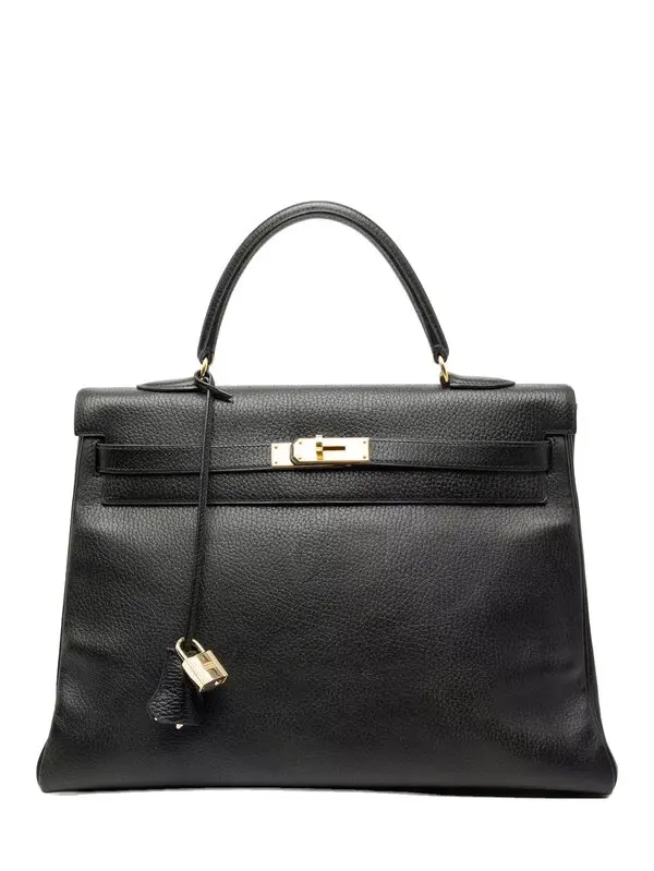 Hermès 1996 Ardennes Kelly Retourne 35 Satchel - Black