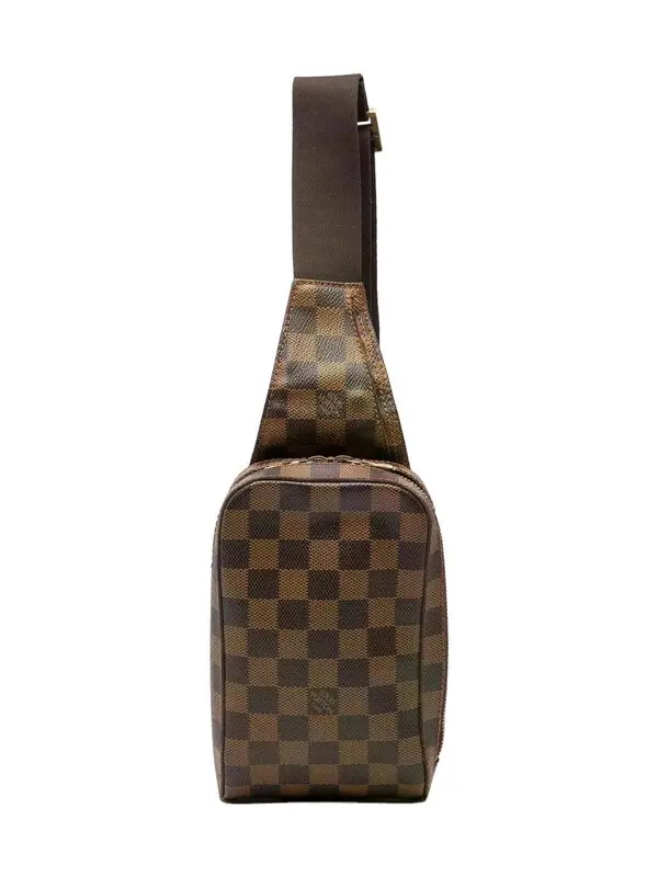 LOUIS VUITTON 2004 Damier Ebene Geronimos Crossbody Bag - Brown