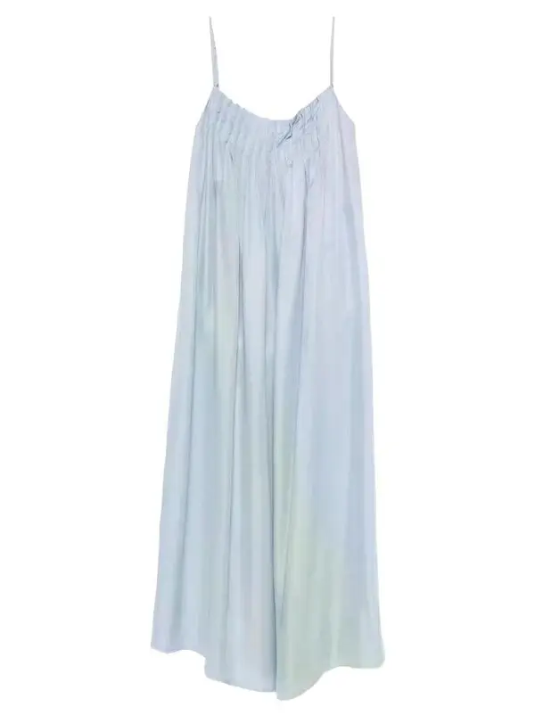 ELEH Gathered-detail Maxi Dress - Blue