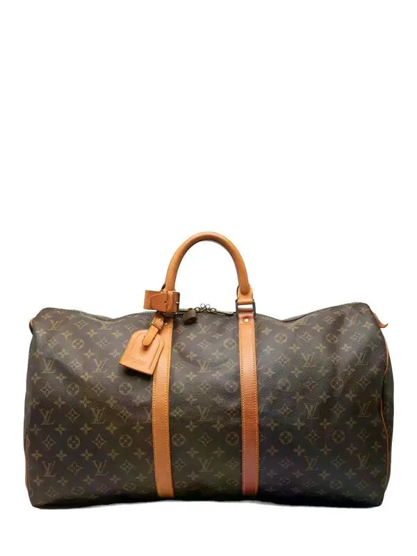 LOUIS VUITTON 1986 Monogram Keepall 55 Travel Bag - Brown