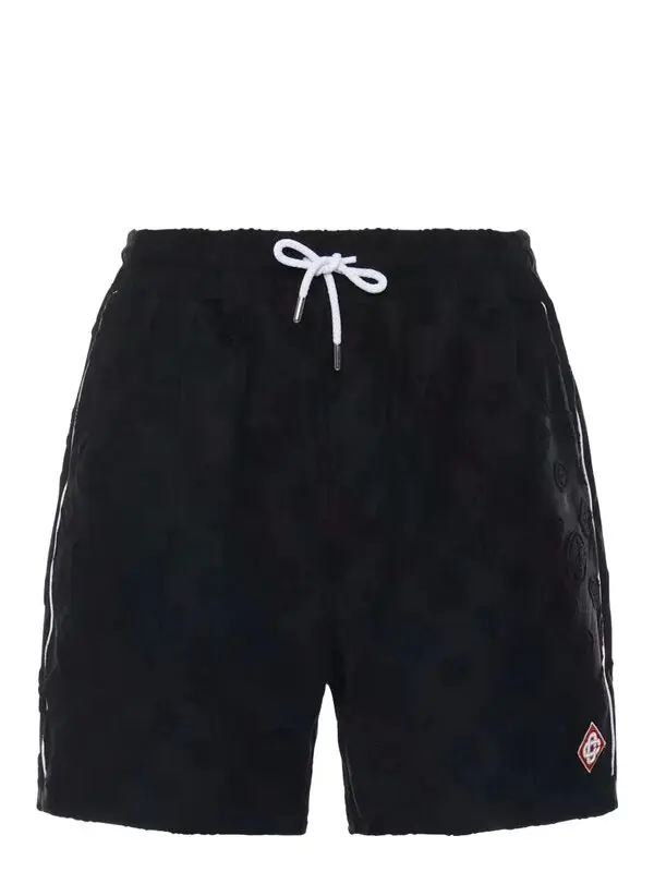 Casablanca Monogram Towelling Shorts - Black