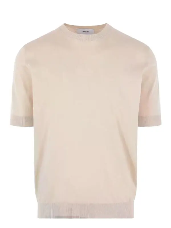 LARDINI Crew-neck T-shirt - Neutrals