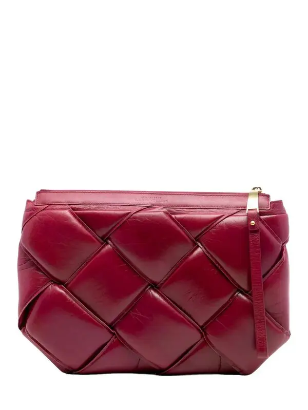 Bottega Veneta Lambskin Maxi Intrecciato Padded Pouch - Pink