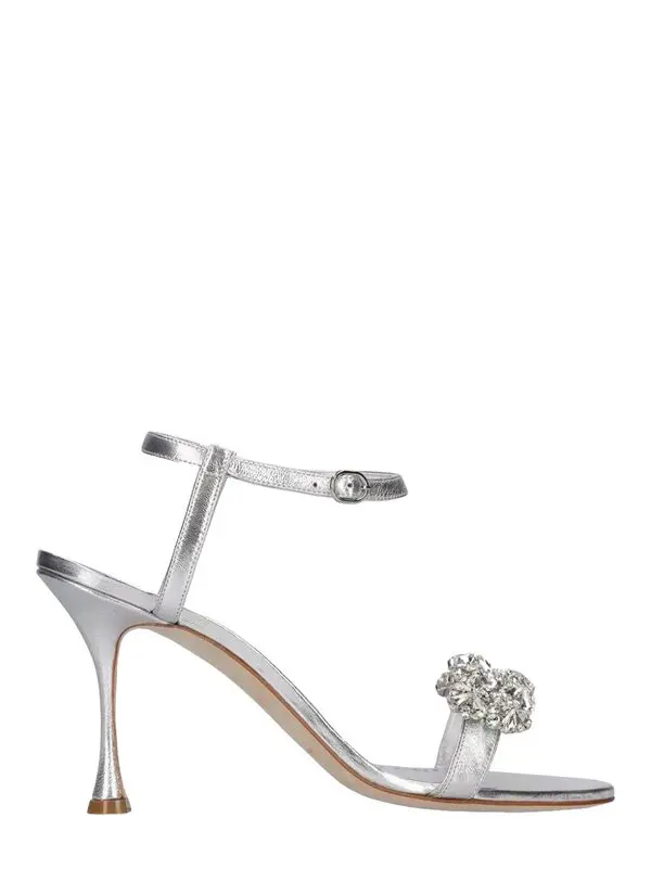 Manolo Blahnik Crystal-embellished Sandals - Silver