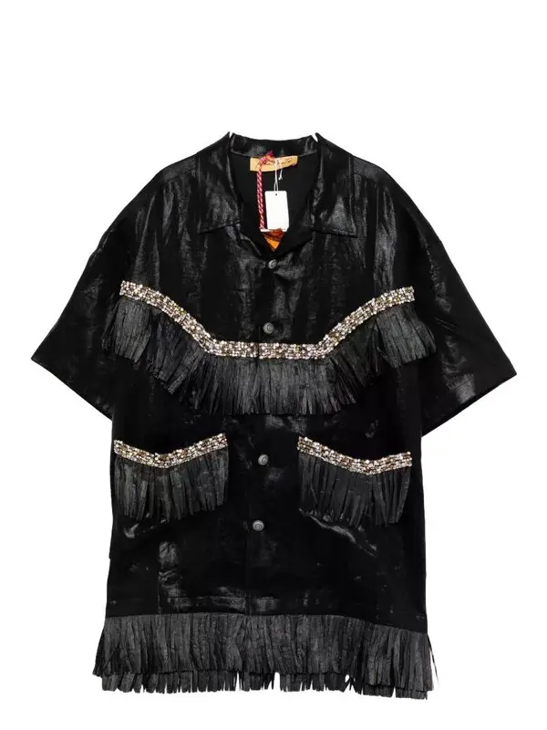 PENULTIMATE Fringe-embellished Shirt - Black