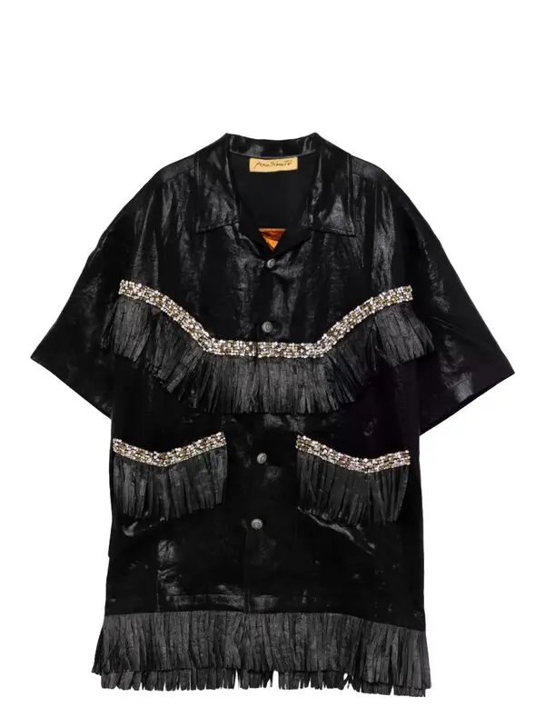 PENULTIMATE Fringe-embellished Shirt - Black