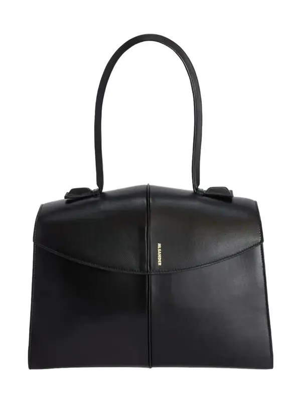 JIL SANDER Linea Medium Leather Tote - Black