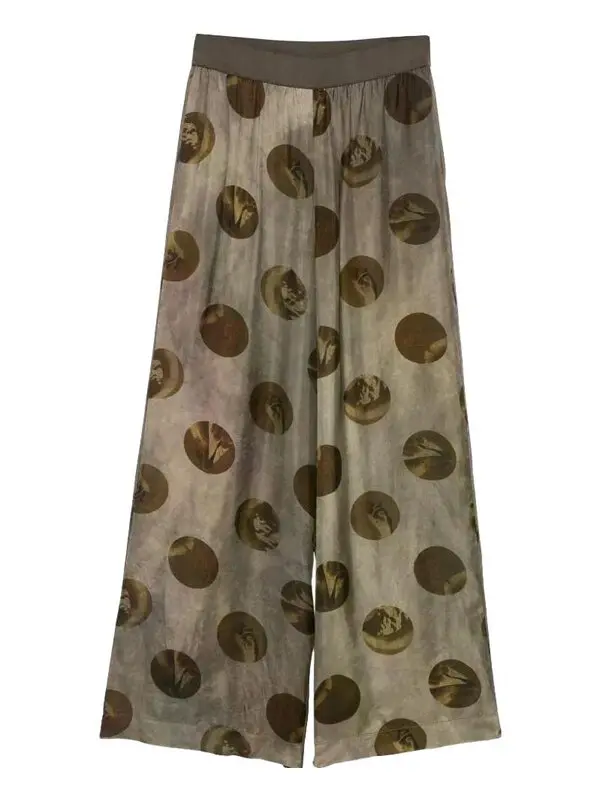 UMA WANG Circle-print Trousers - Grey