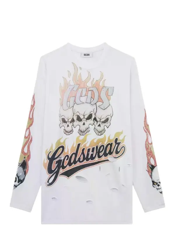 Gcds Long-sleeve T-shirt - White