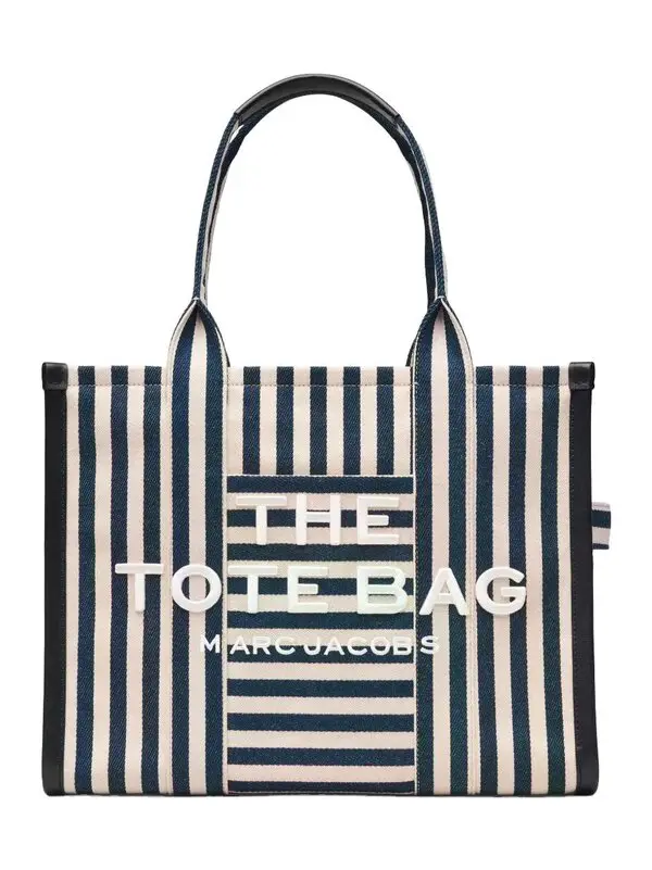 Marc Jacobs The Large Stripe Canvas Tote - Blue
