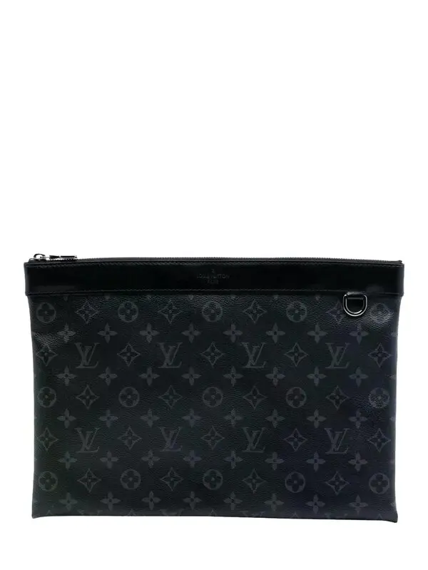 LOUIS VUITTON 2019 Monogram Eclipse Discovery Pochette Gm - Black