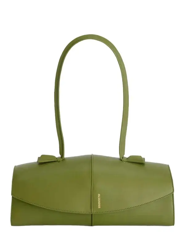 JIL SANDER Linea Leather Shoulder Bag - Green
