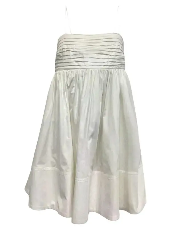 Aje Pleated Flared Dress - White
