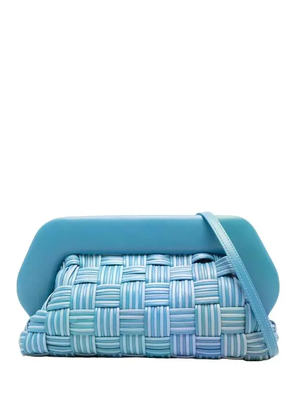THEMOIRE Woven Clutch Bag - Blue