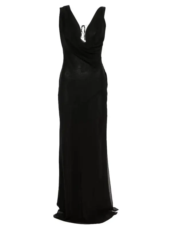 Andamane Minerva Cowl-neck Maxi Dress - Black