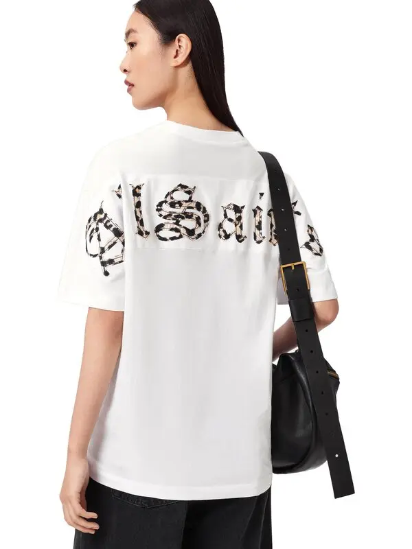 ALLSAINTS Fuse Oversized Etta T-shirt - Optic White