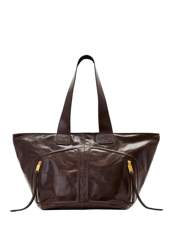 ALLSAINTS Jean Rey Leather Tote - Brown