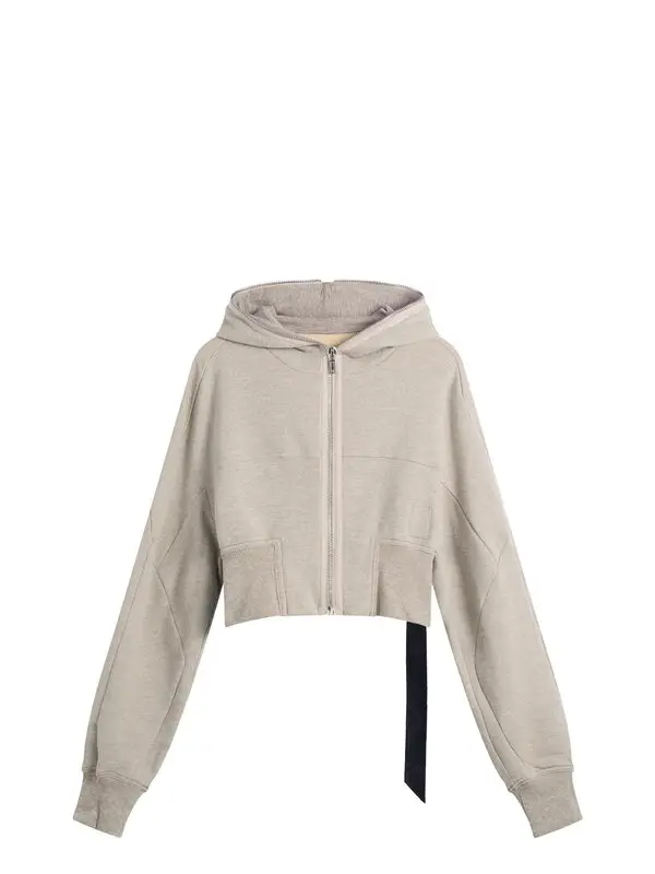 Rick Owens Collage Gimp Hoodie - Grey Melange
