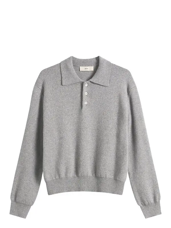 DUNST Collared Sweater - Melange Grey