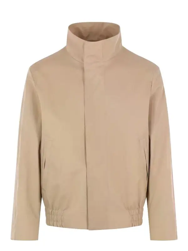 LARDINI High-collar Bomber Jacket - Neutrals