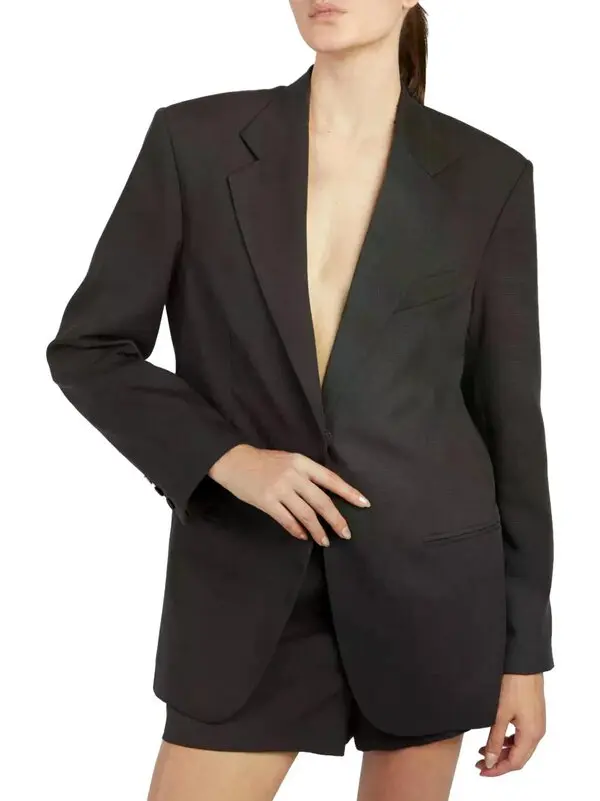 Federica Tosi Oversized Single-breasted Blazer - Black