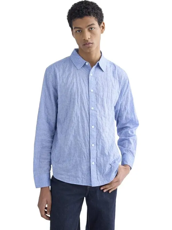 Everlane Textured Voile Button-up Shirt - Open Air Plaid