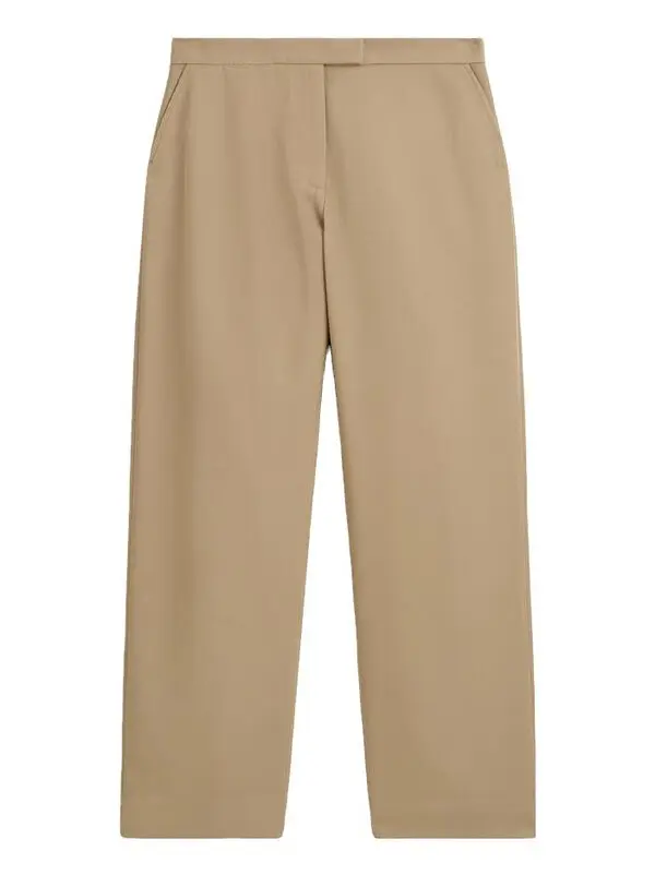 Cos Wool-twill Straight-leg Pants - Beige