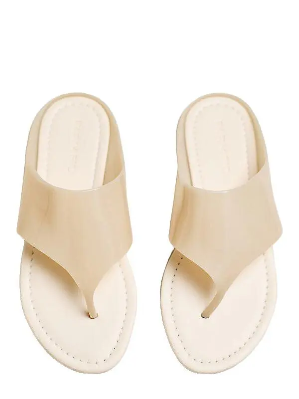 Farm Rio Jelly Thong Sandals - Crystal
