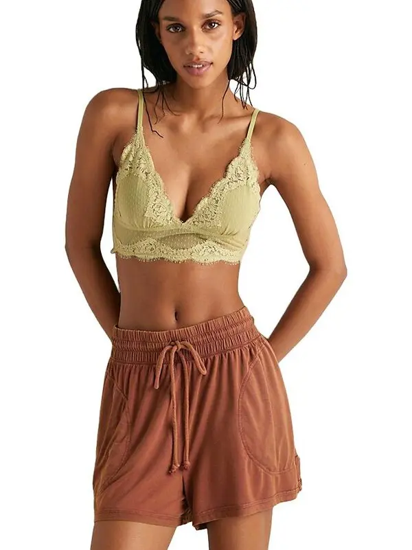 Free People Good Call Shorts - Mahogany