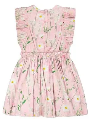 DEUX PAR DEUX Viscose Flowers Sleeveless Dress - Pink Printed Flowers