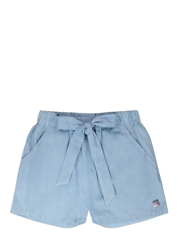 DEUX PAR DEUX Relaxed Fit Chambray Shorts - Blue Chambray