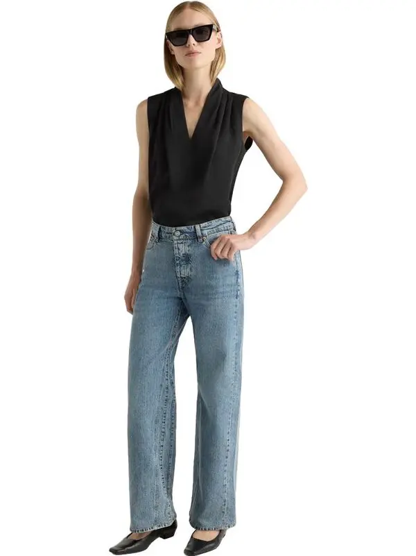Modern Citizen Jae V-neck Sleeveless Blouse - Black
