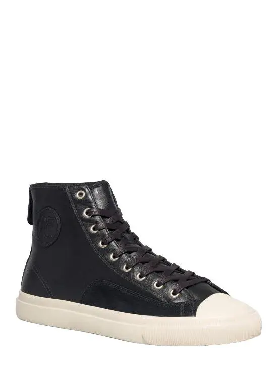 P.F. FLYERS All-american Luxe High-top Leather & Suede Sneakers - Black