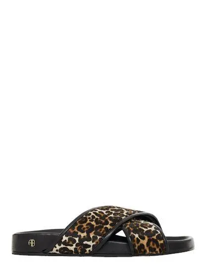 ANINE BING Emi Slides - Leopard Print
