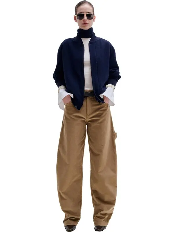 DARKPARK Cotton-blend Barrel-leg Trousers - Tan