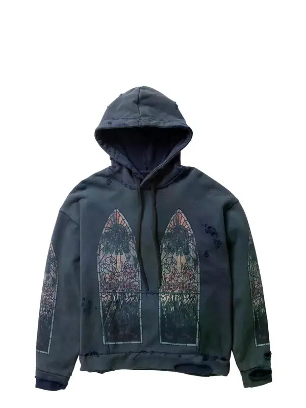WHO DECIDES WAR Cotton Hoodie - Blue