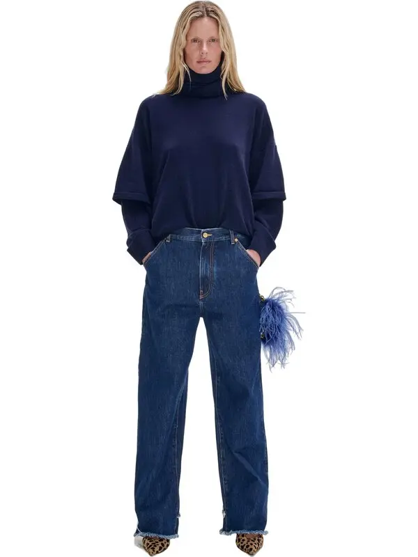 DARKPARK Troy Cashmere-wool Knit Tee - Blue