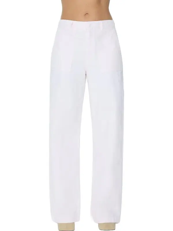 PISTOLA Wren Patch Pocket Wide Leg Jeans - Ice Pink